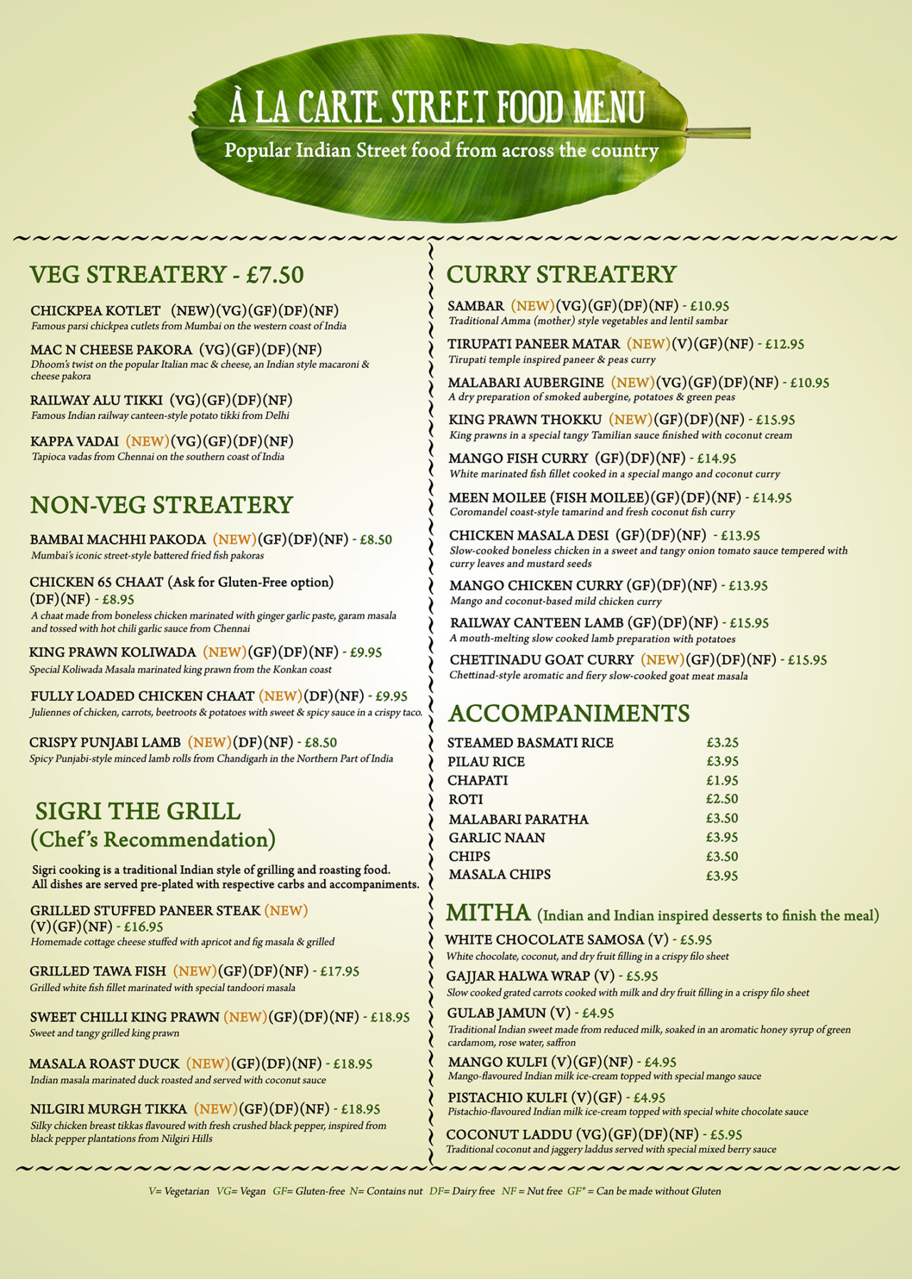 Ala-Carte Menu | Dhoom