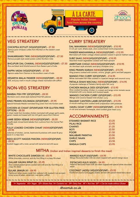Ala-Carte Menu | Dhoom